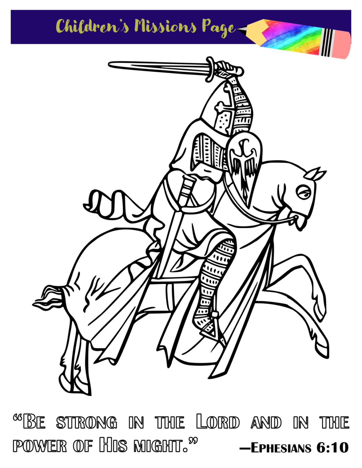 Children's Missions Page: Coloring Page (April 2022 Banner, online ...